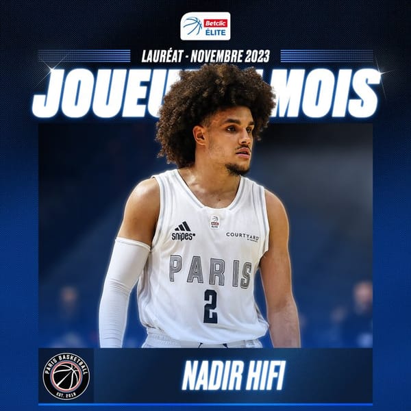 Betclic Elite : Nadir Hifi élu Joueur du mois de novembre