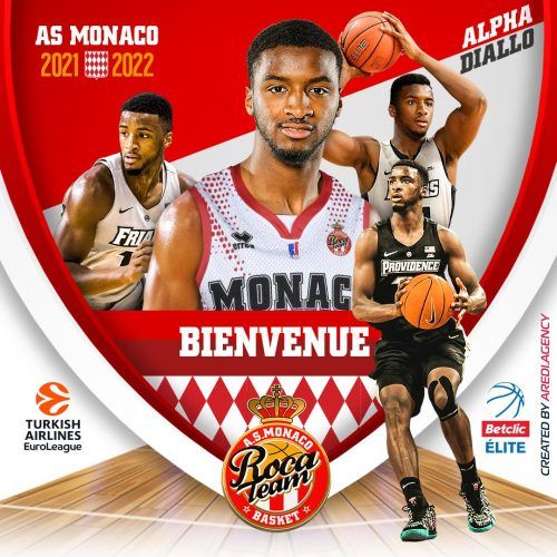 L’ailier américain Alpha Diallo signe à l’AS Monaco – Basket Europe